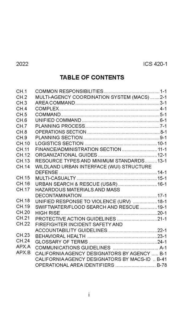 FIRESCOPE - Field Operations Guide - FOG